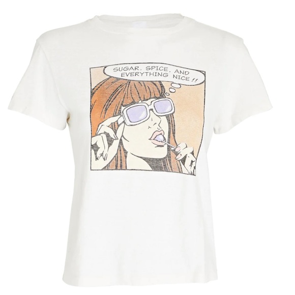 Re/Done | Tops | Redone Classic Tee Everything Nice Vintage White | Poshmark